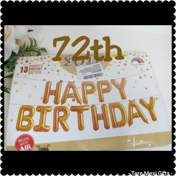 Party Supplies | 72th Birthday Decorations Kitgold Silver Glitter Happy ...